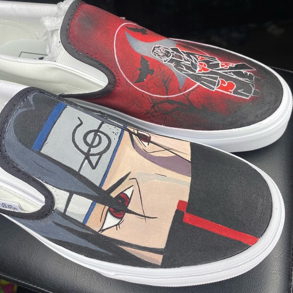 Vans | Shoes | Custom Painted Itachi Uchiha Vans | Poshmark